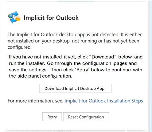 Implicit for Outlook – User Guide - Implicit for Outlook